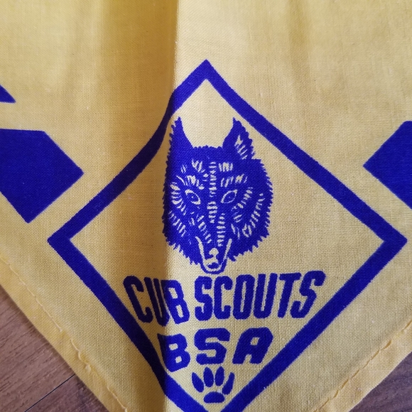 bsa | Other | Vintage Cub Scouts Scarf Neckerchief Bandana Yellow Blue ...